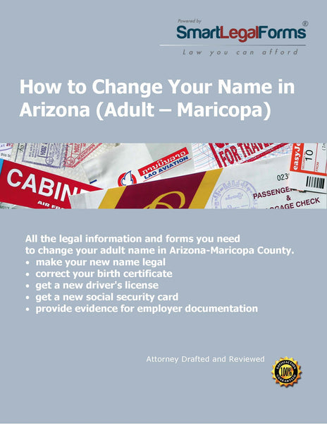 Change Your Name in Arizona (Adult - Maricopa County) – SmartLegalForms